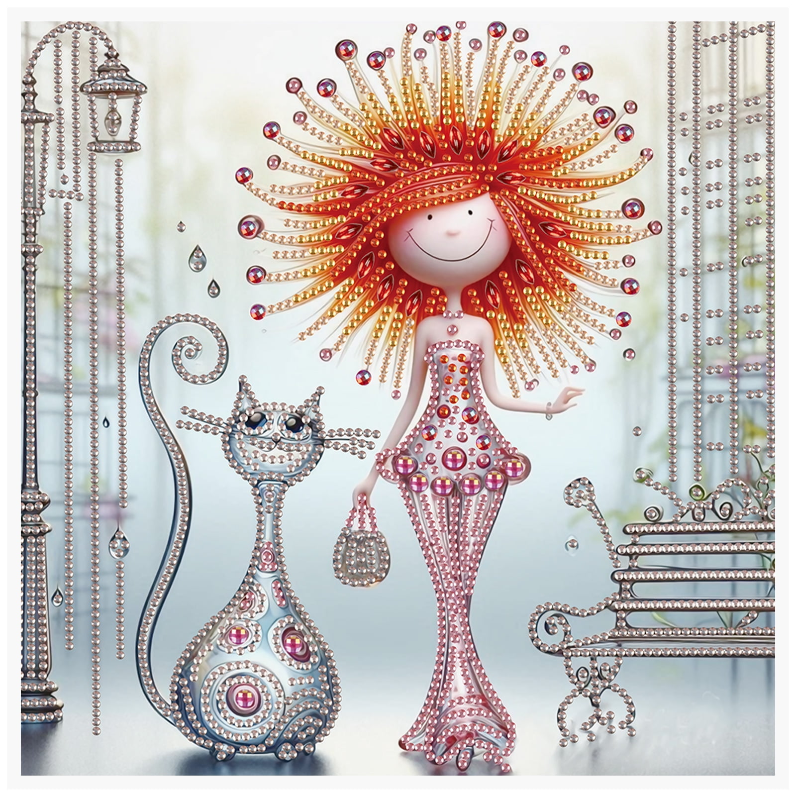 Slim Cat Lady Diamond Art Painting Kit - Walmart.com