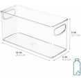 Slim Clear Plastic Stackable Storage Bin, Tall Narrow Organizer for ...