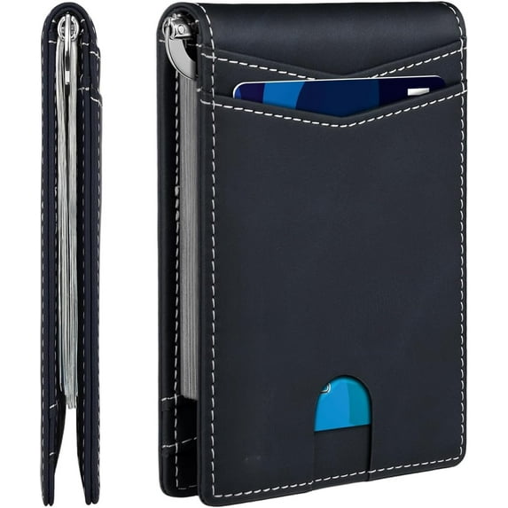 Slim Clip Wallets for Men RFID Blocking 8 Card Holder Minimalist Small ...