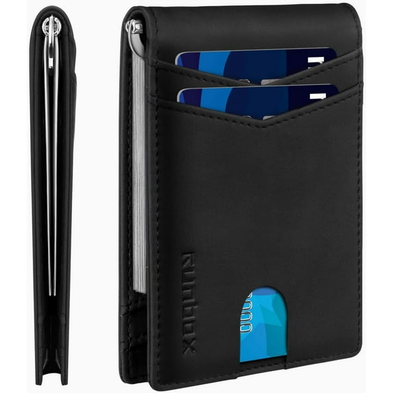 Slim Clip Wallets for Men RFID Blocking 8 Card Holder Minimalist Small ...