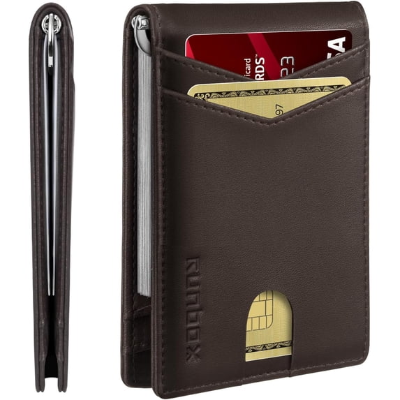 Slim Clip Wallets for Men RFID Blocking 8 Card Holder Minimalist Small ...