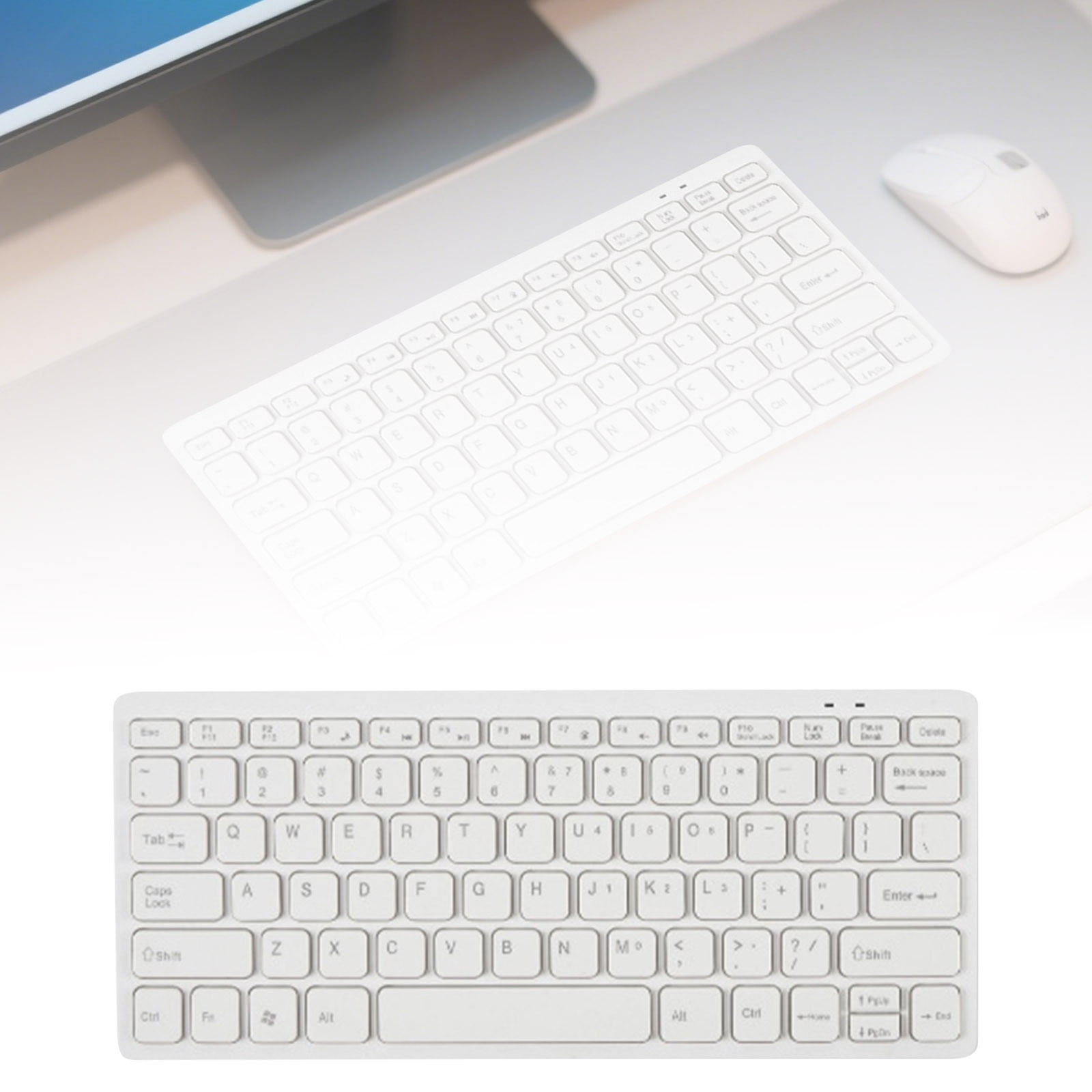 Slim Compact Wireless Keyboard and Combo Portable Travel Design with ...