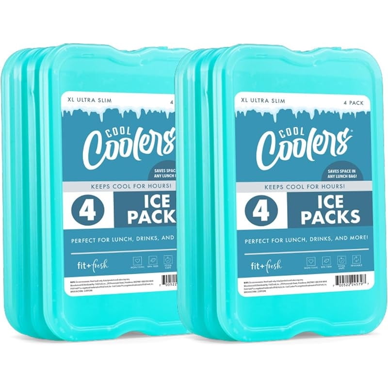 Slim Compact XL Ice Pack by Fit + Fresh – Reusable Cooling Solution for ...