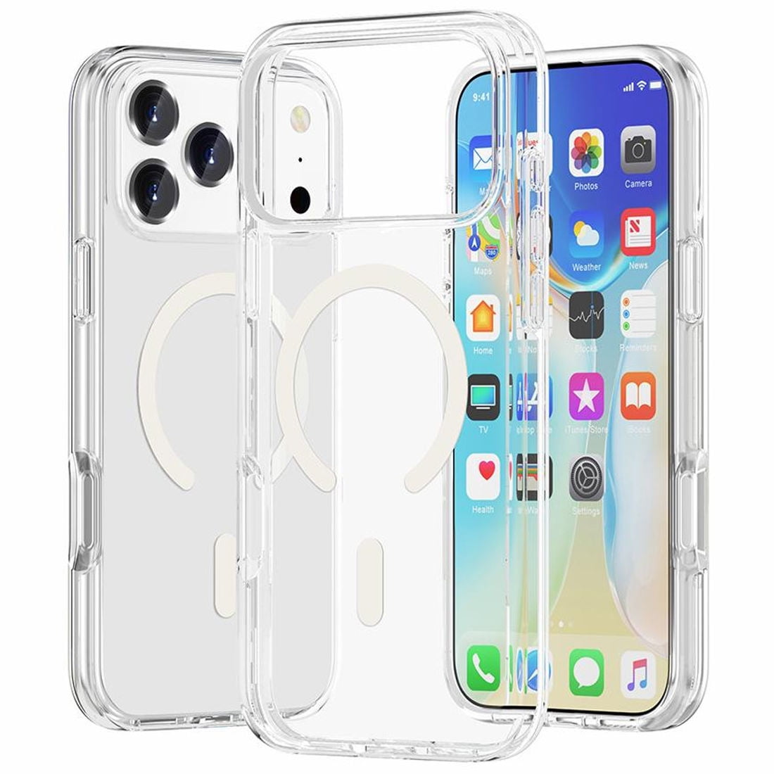 Slim Crystal Transparency MagSafe Case for iPhone 17 Pro Max - Clear ...