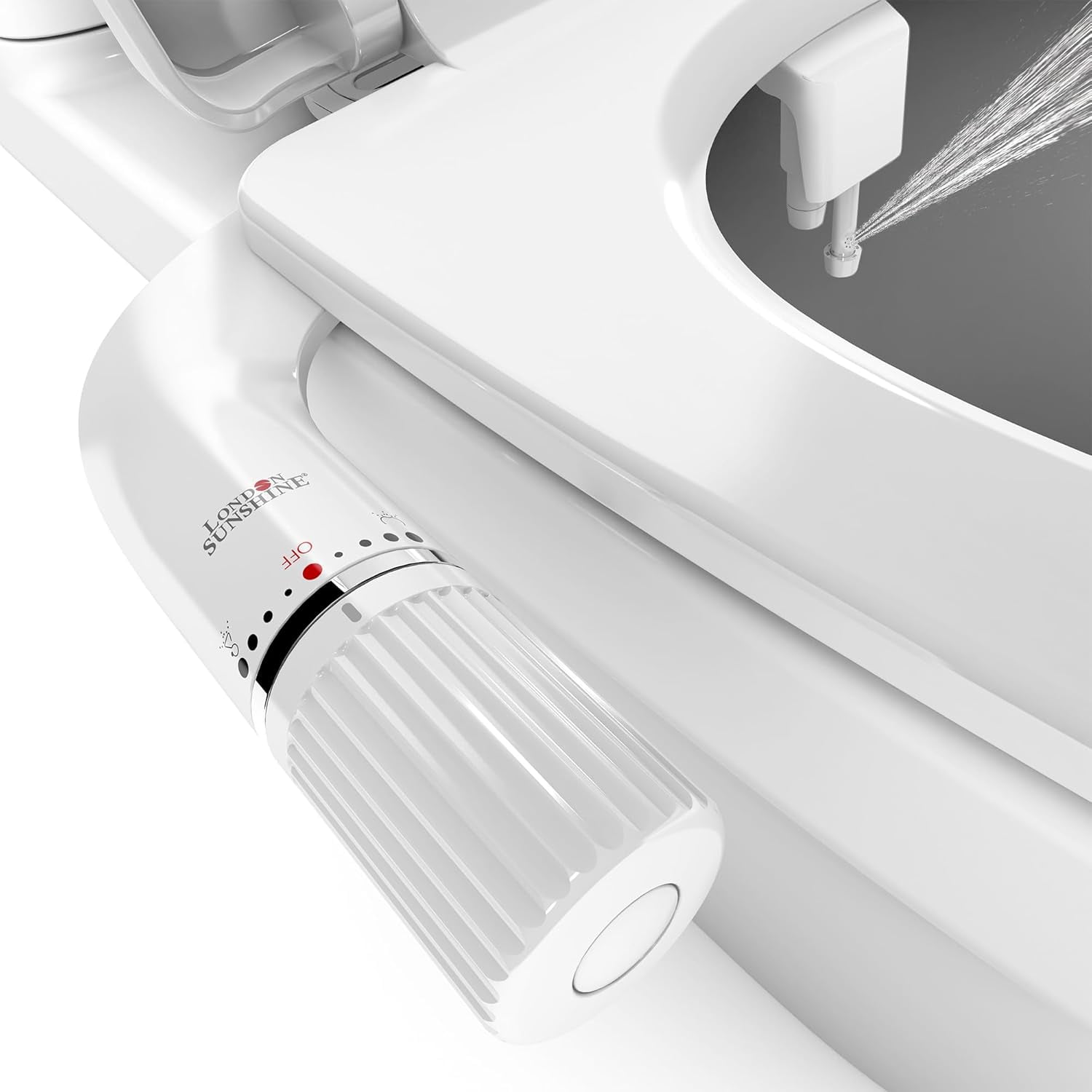 -Slim Dual-Nozzle Bidet Attachment - Adjustable Cold Water , Stainless ...