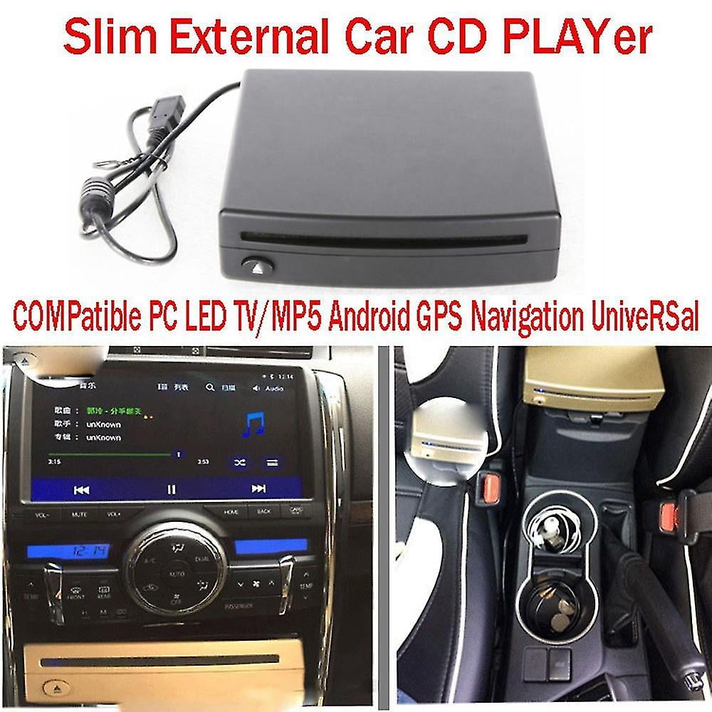 Slim External Car Cd Player Compatible Pc Led Tv/mp5 Android Gps ...