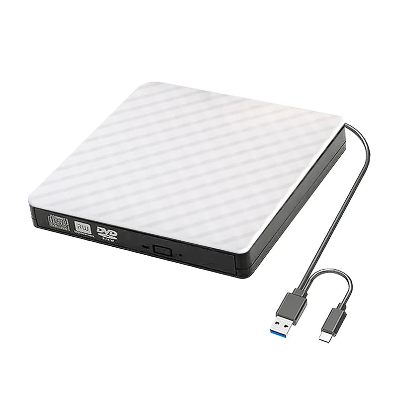 Slim External DVD RW CD Writer Drive with USB3.0 Type-C Interface for ...