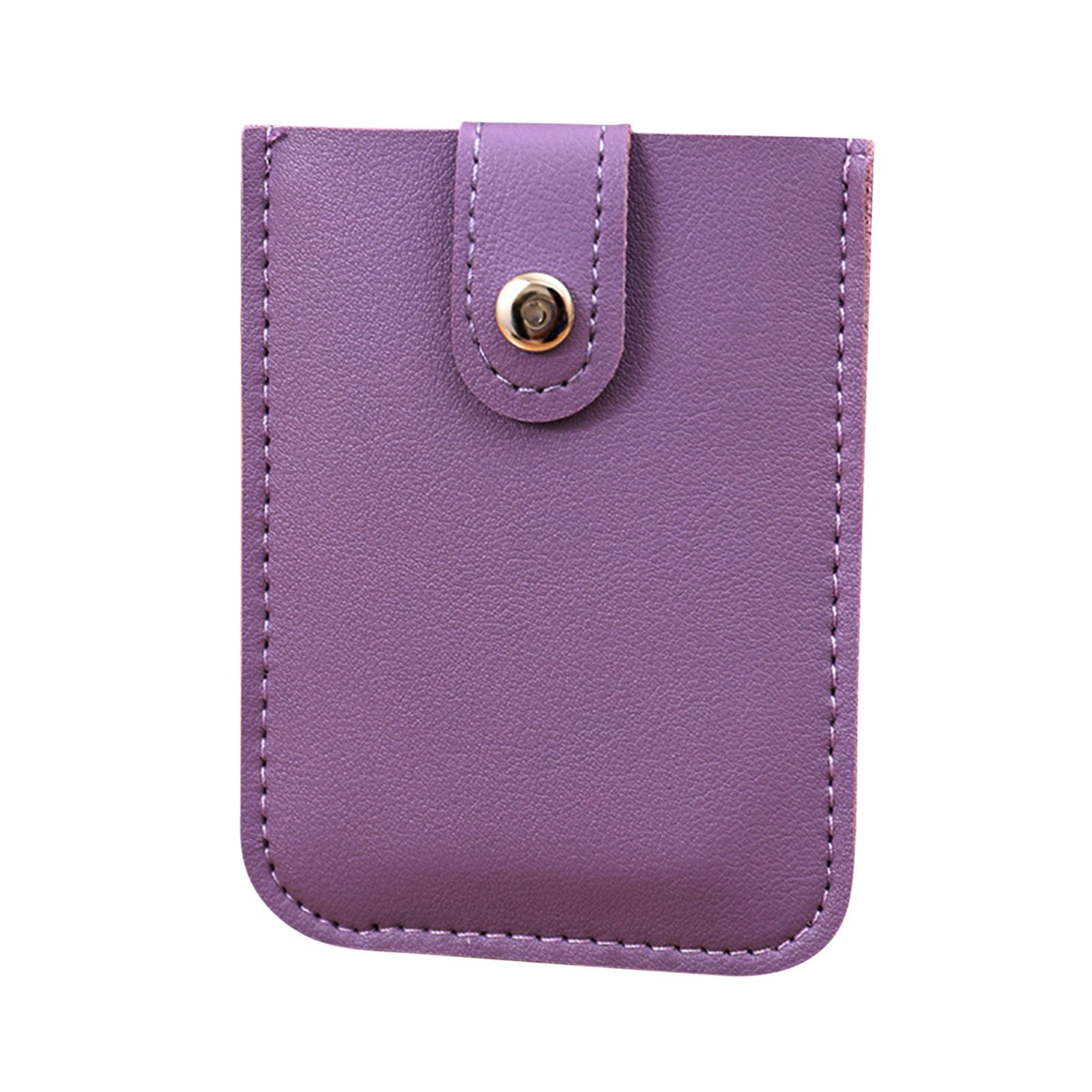 Slim Faux Leather Mini Wallet Card Holder with Snap Button Closure for ...