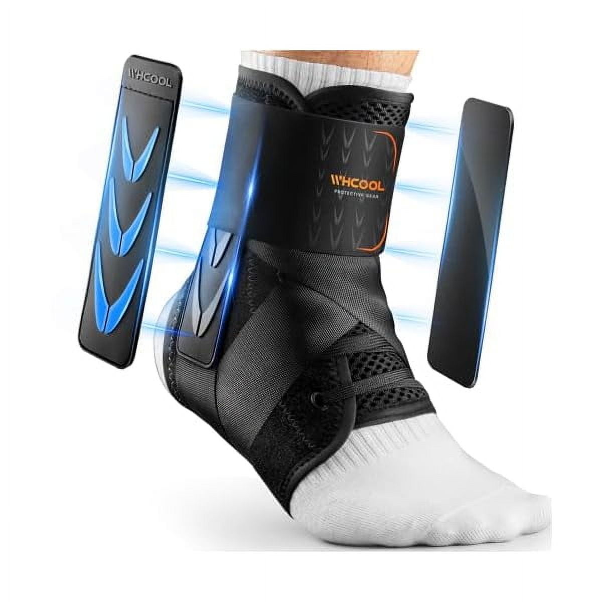 Slim-Fit Ankle Brace for Sprained Ankle, Quick Lace Up Ankle Support for Women Men With 2 Auto ...