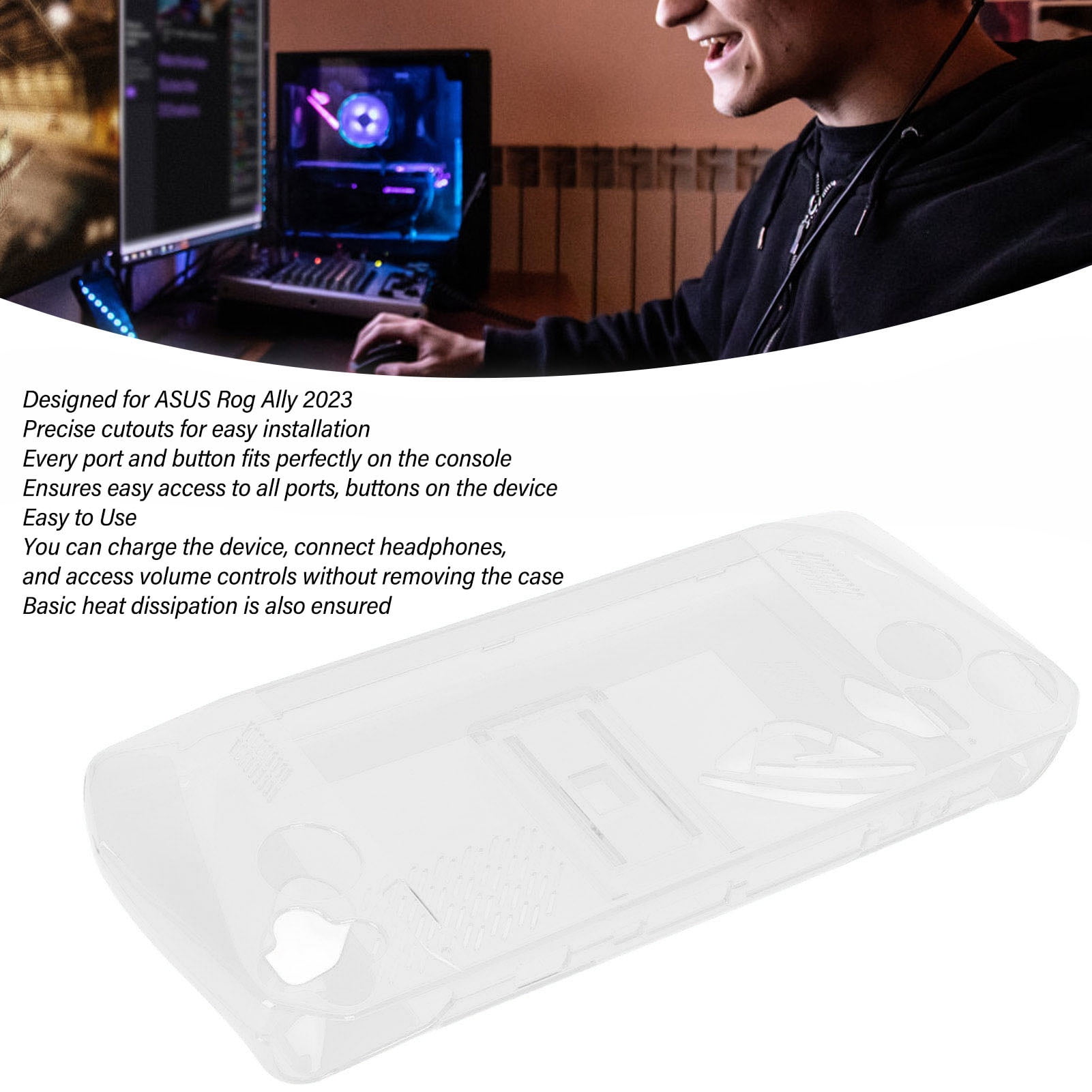 Slim Fit Console Cover, Transparent TPU Case For Handheld Gaming, Easy ...