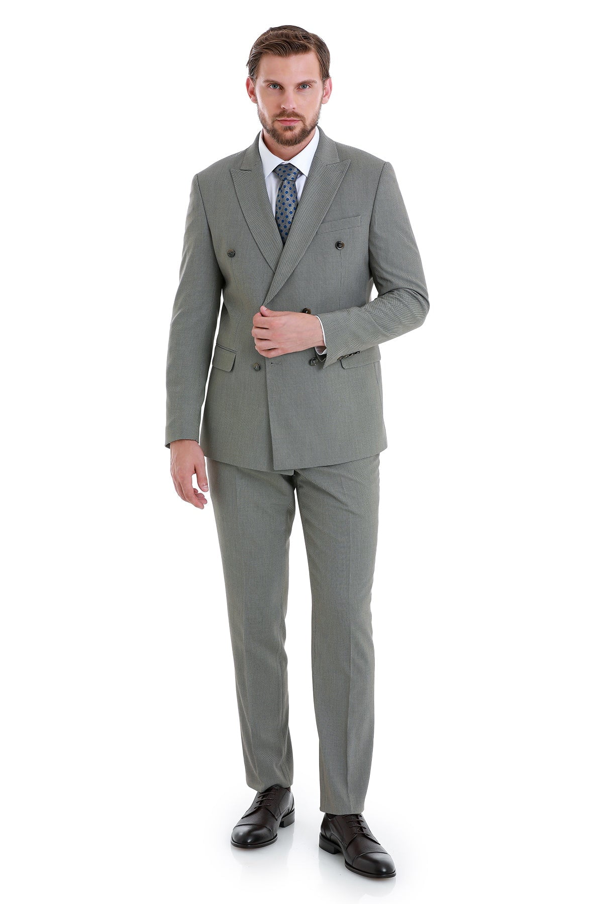 Slim Fit Double Breasted Mink Classic Suit - Walmart.com