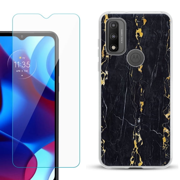 Slim-Fit Gel TPU Phone Case for Motorola Moto G Pure, with Tempered ...