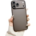Slim Fit Soft Matte Camera Protect Phone Case for iPhone (Black,iPhone ...