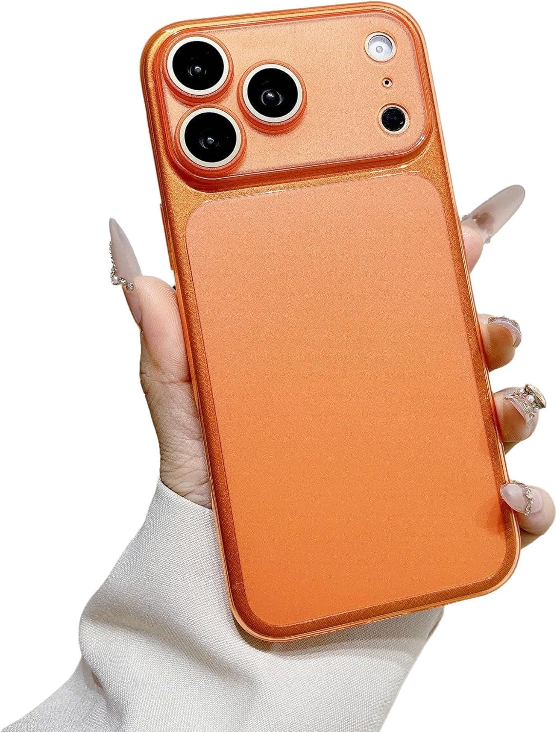 Slim Fit Soft Matte Camera Protect Phone Case for iPhone (Orange,iPhone ...