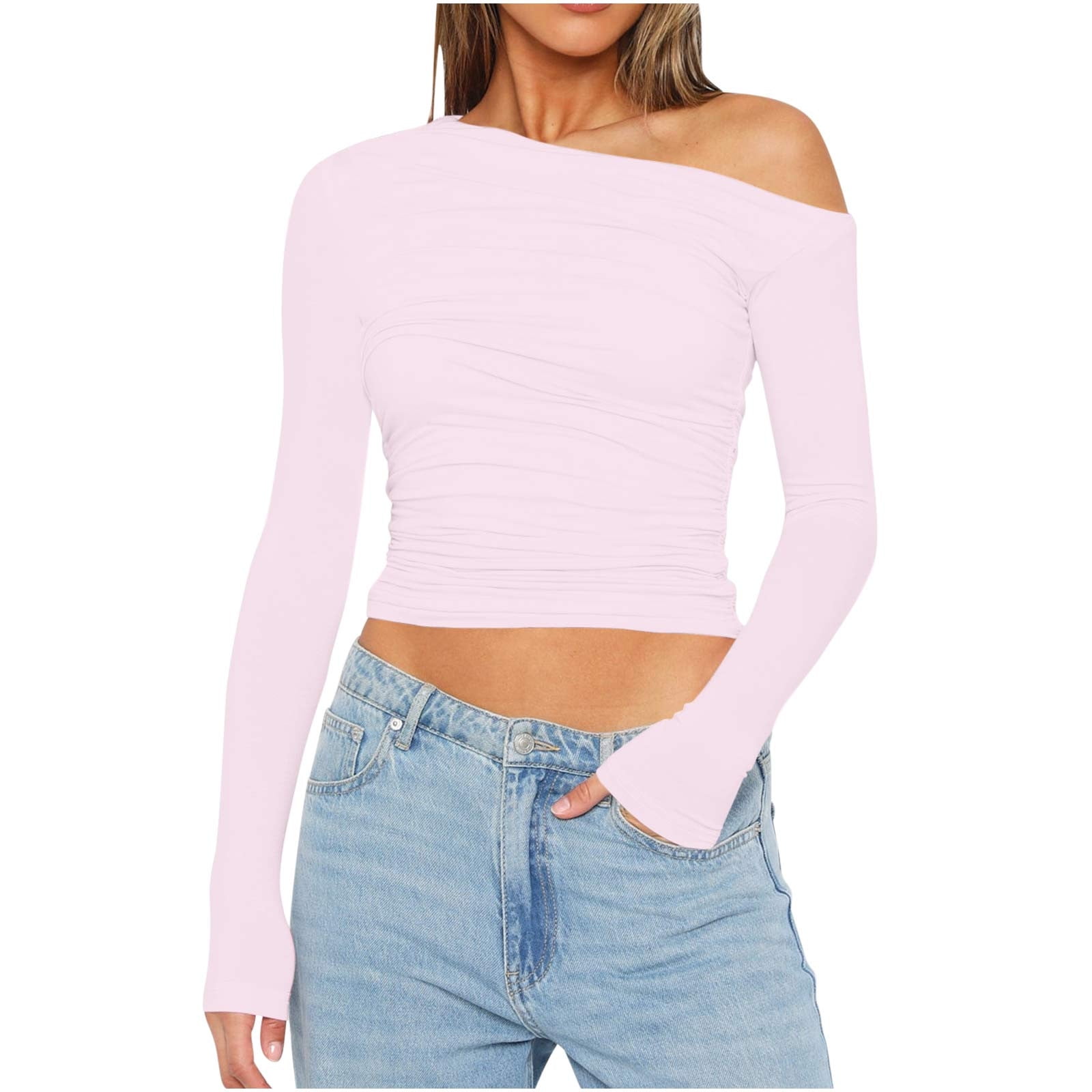 Slim Fit T Shirt Women Y2k Crop Top Long Sleeve Tops Women Skims Top