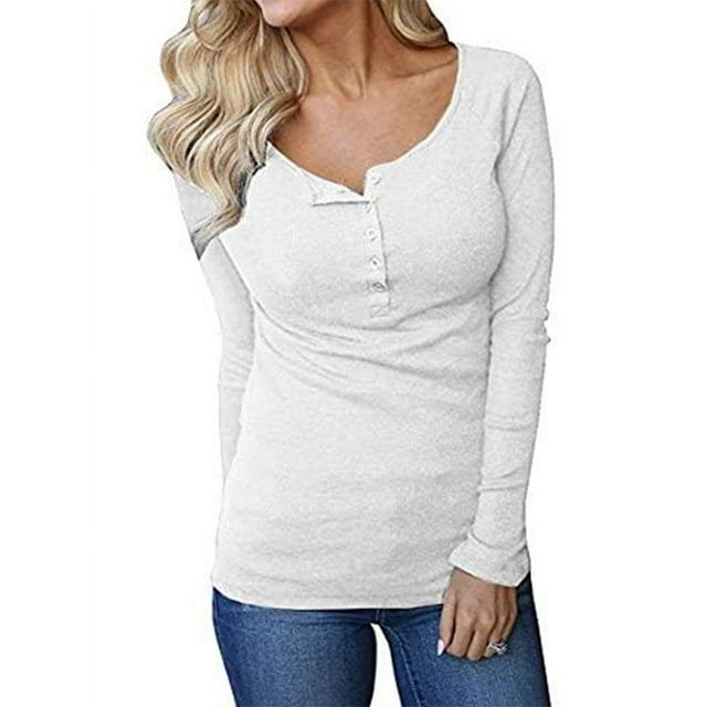 Slim Fit Women Long Sleeve T-shirt Basie Tees - Walmart.com