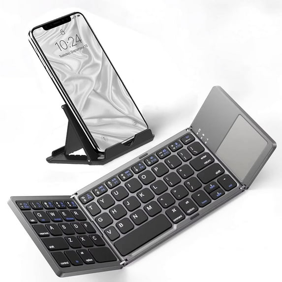 Slim Foldable Wireless Keyboard Compatible with with TOUCHPAD Mouse ...