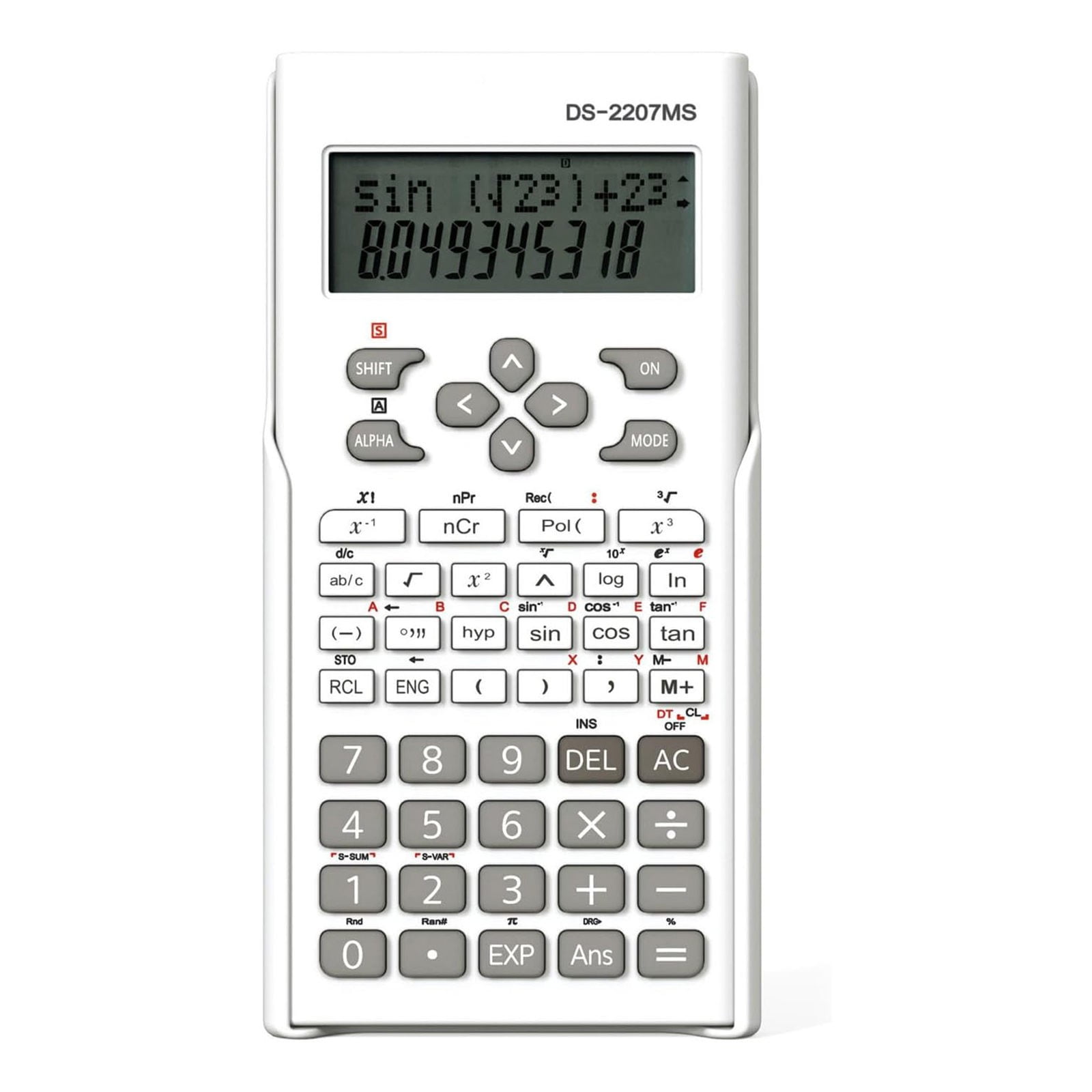 Slim Function Scientific Calculator (Academic Exam Tool), White, White ...