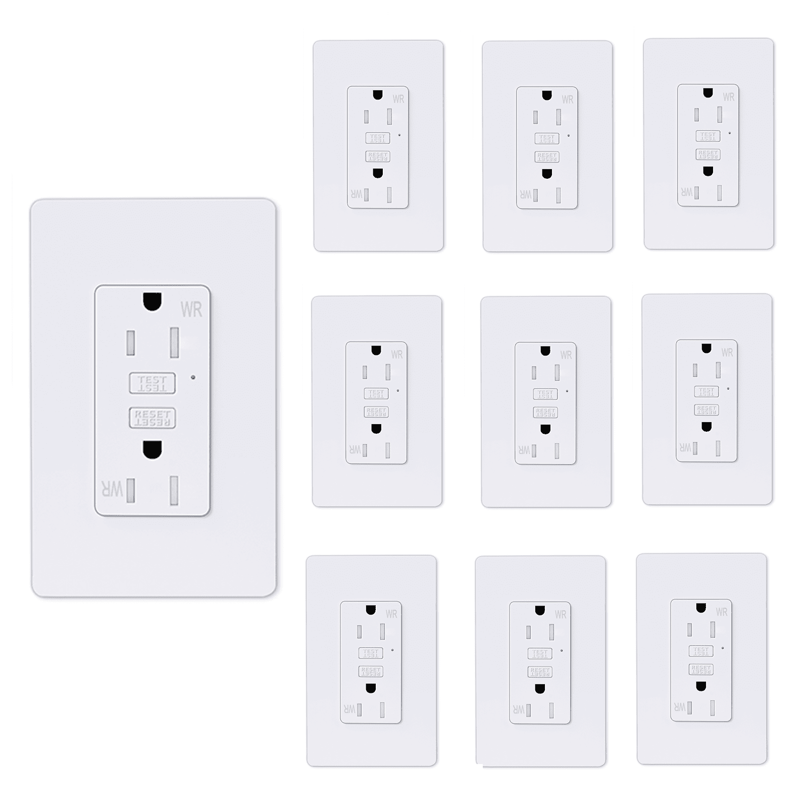 Slim GFCI Outlet 15 Amp,Thin GFI Electrical Outlet,Slim Ground Fault ...