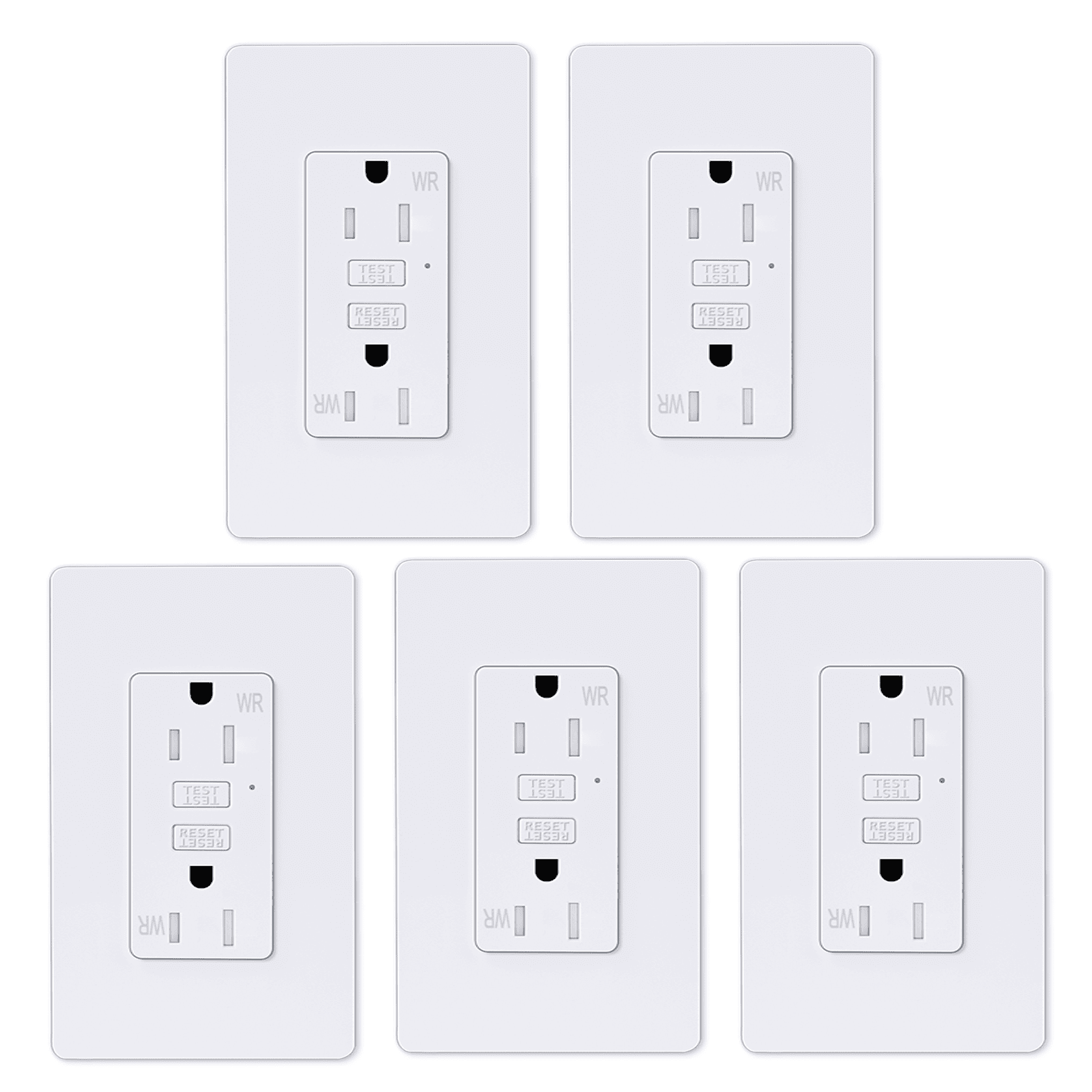 Slim GFCI Outlet 15 Amp,Thin GFI Electrical Outlet,Slim Ground Fault ...