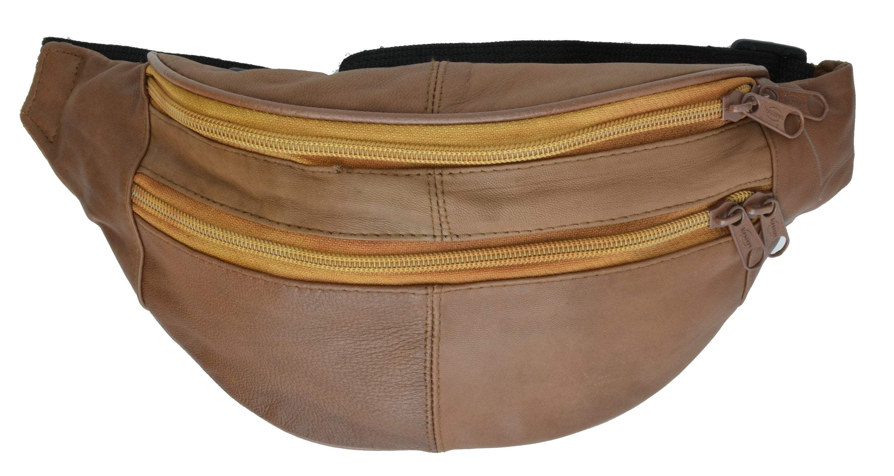 Slim Genuine Leather Waist Pouch Fanny Pack Multiple Colors - Walmart.com