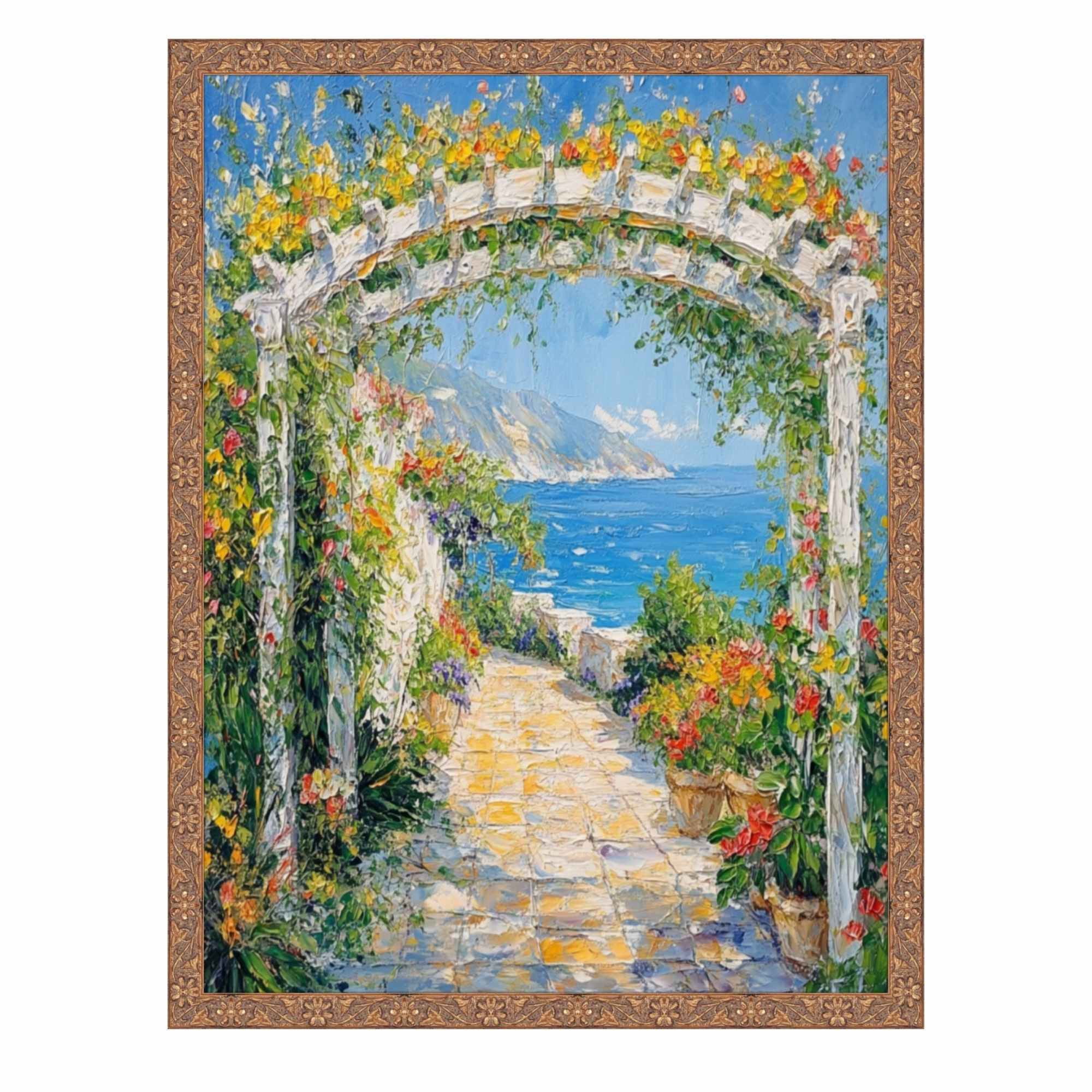 Slim Gold Leaf Floral Star Picture Frame 30x36 frame - Walmart.com