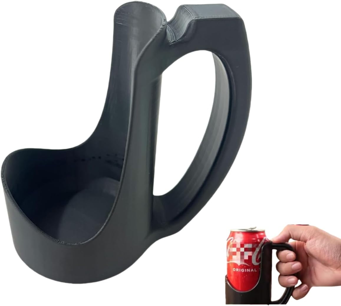 Slim Handle Can Holder S Black for Energy Drinks Soda 3D Printed ‌Black ...
