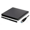 Slim Hard Plastic USB 3.0 SATA 9.0/9.5mm External DVD Enclosure CD-ROM ...