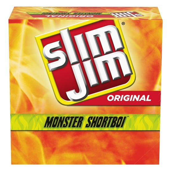 Slim Jim Monster Shortboi Smoked Meat Sticks, Original Flavor, 6g ...