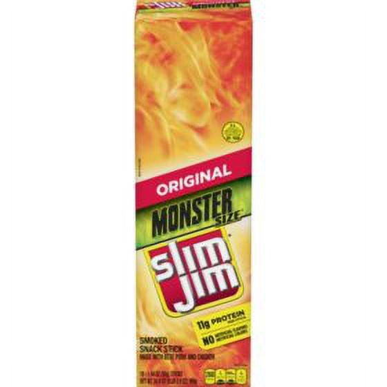 Slim Jim Original, Monster Size, 18 ct.pack of 2 - Walmart.com