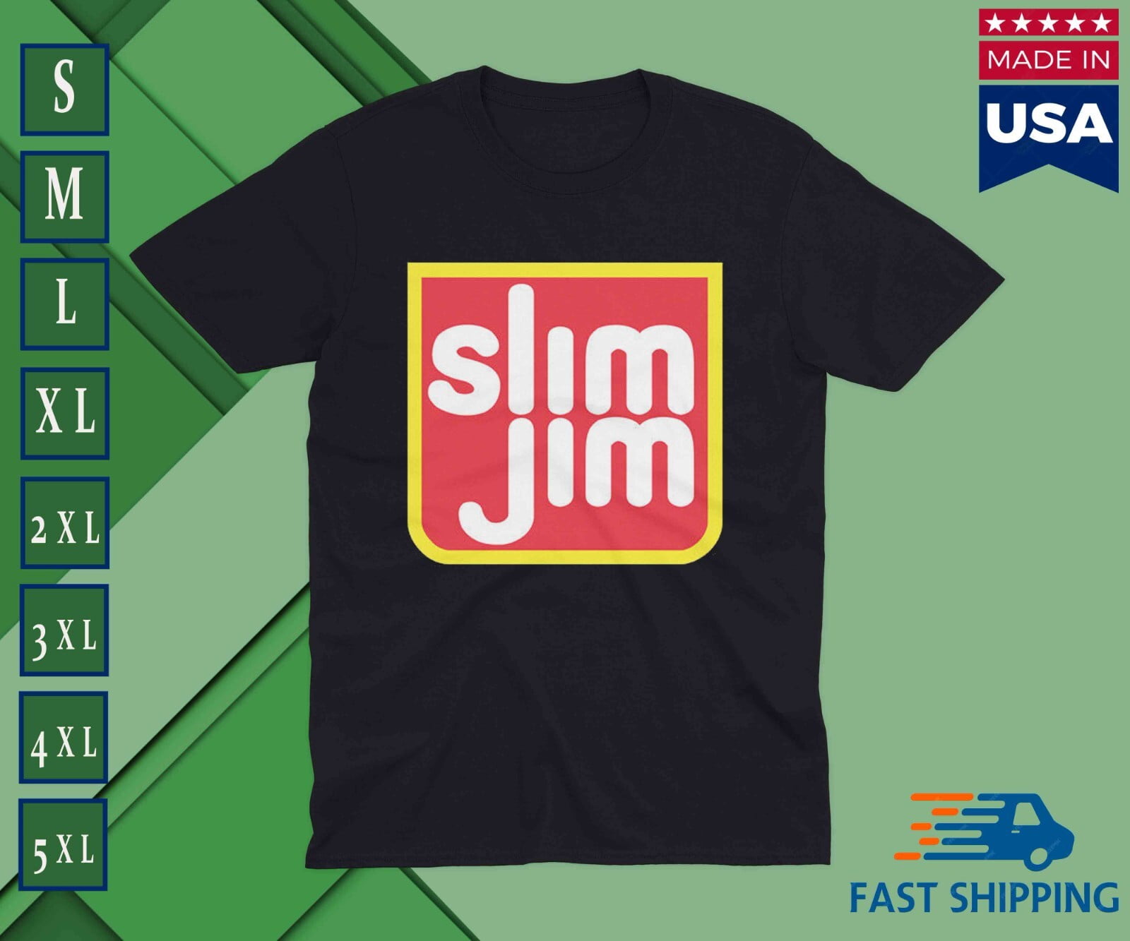 Slim Jim beef jerky meat sticks Logo t-shirt USA MADE IN USA - Walmart.com