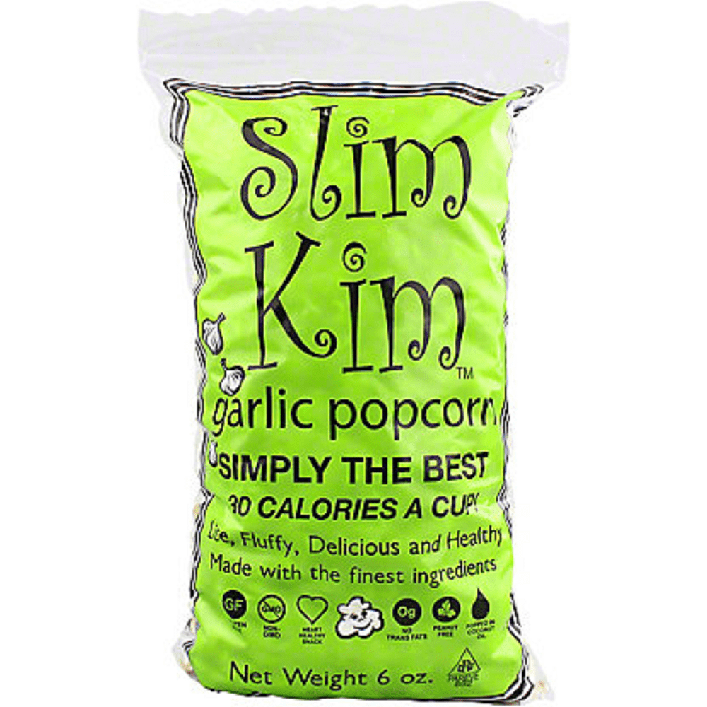 Slim Kim Crunch Corn Snack: Garlic Popcorn Simply The Best, 6oz (Pack ...