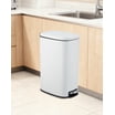 Design Trend Oval Slim Stainless Steel Step Trash Can with Soft Close ...