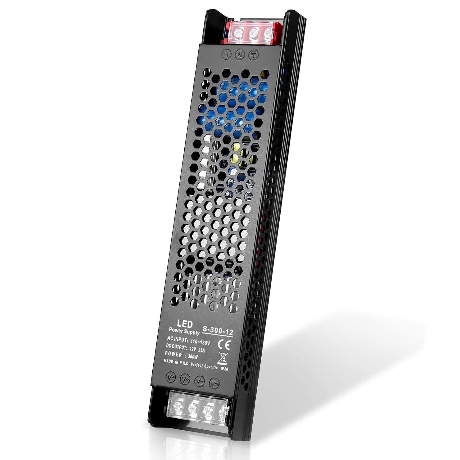 Slim LED Power Supply 12V 300W 25A LED Driver, AC 110V To 12V DC Adapter, Constant Voltage LED ...