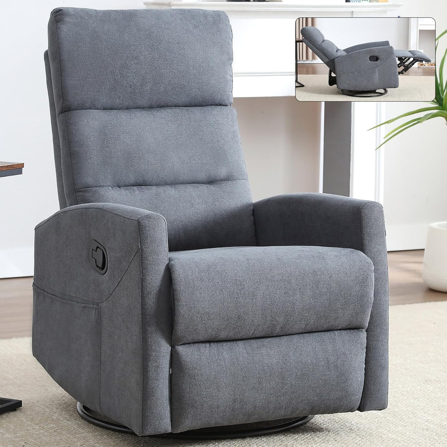 Slim Lazy Boy Recliners for for Adults, Swivel Rocking Chair Recliner ...