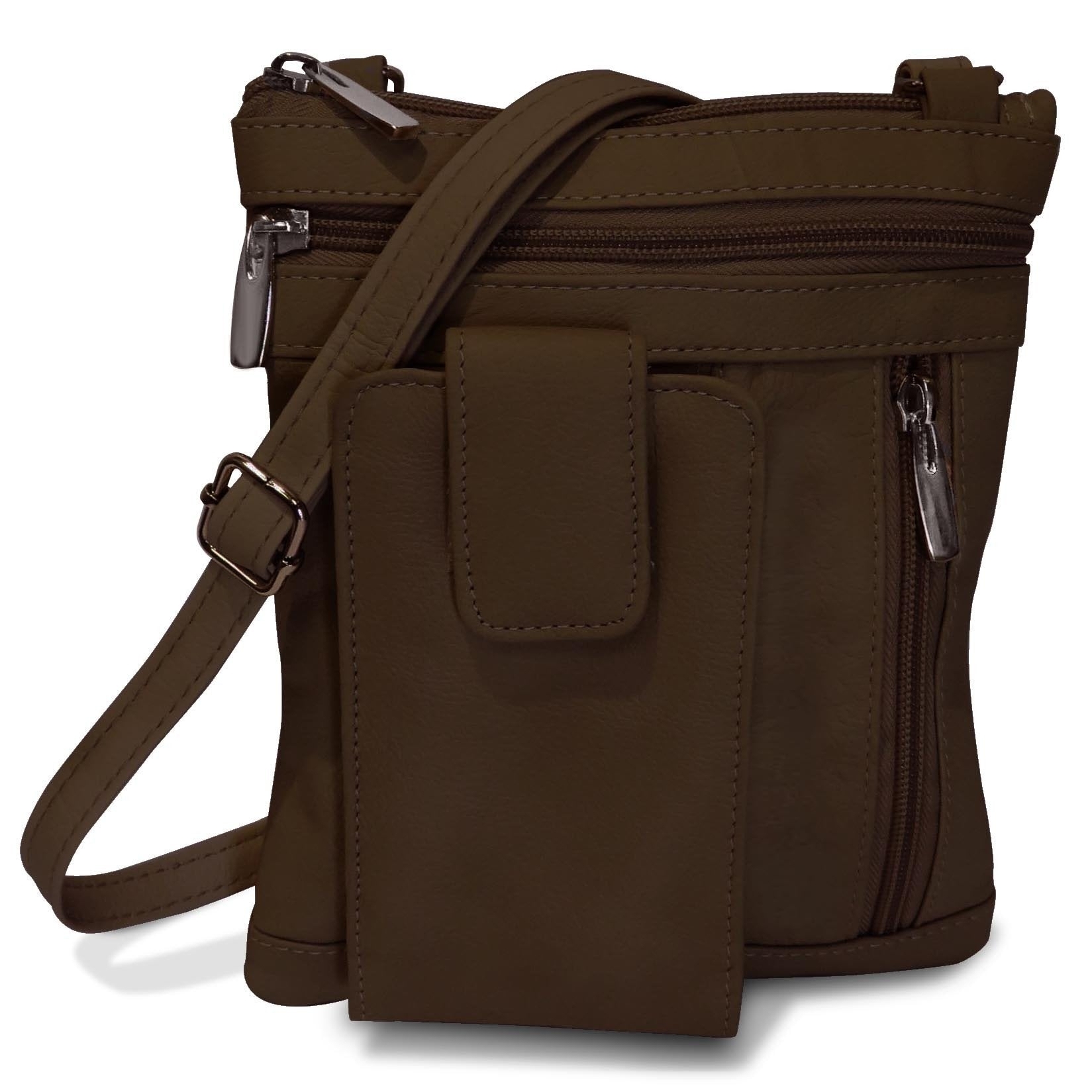 Slim Leather Crossbody on-the-go Bag - Walmart.com
