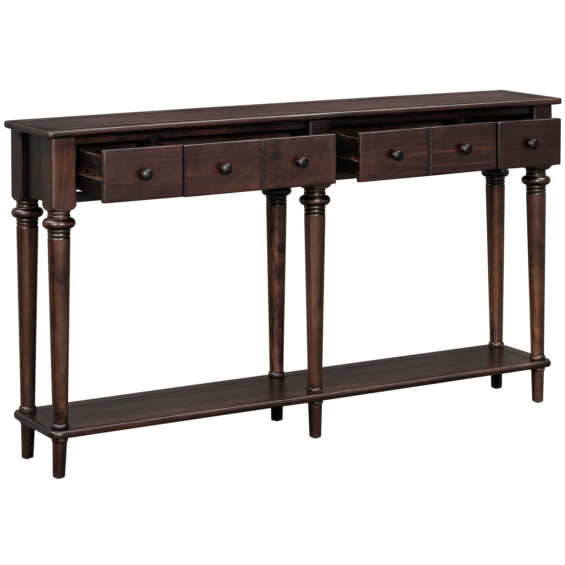 Slim - Legged Console Table+4 Storage Drawers”-“Small Spaces+Save Floor ...