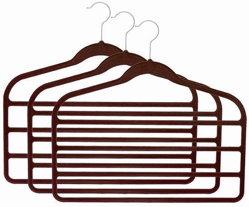Slim-Line Chocolate Brown Multi Pant Hanger - Walmart.com