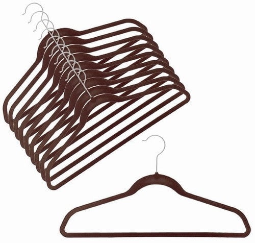 Slim-Line Chocolate Brown Shirt/Pant Hanger - Walmart.com