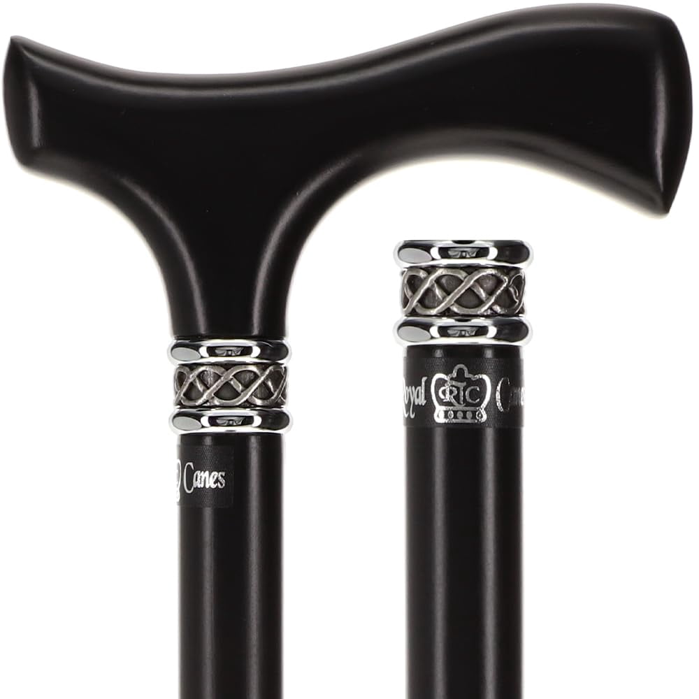 Royal RC Canes Slim Line Black Beachwood Walking Cane with Fritz Handle ...