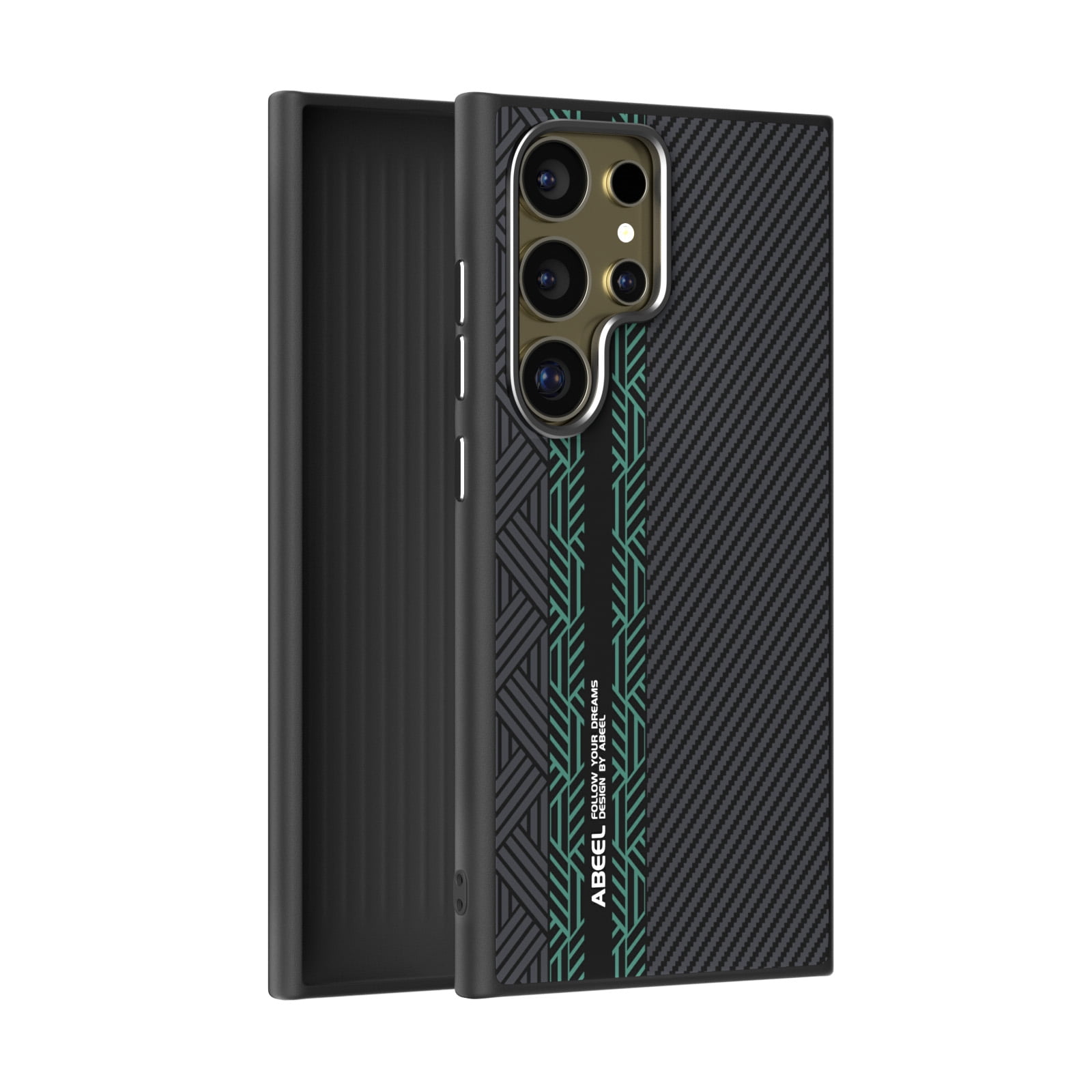 Slim Magnetic Phone Case for Samsung Galaxy S24 Ultra Carbon Fiber Pattern Back Cover,Ultra Thin ...