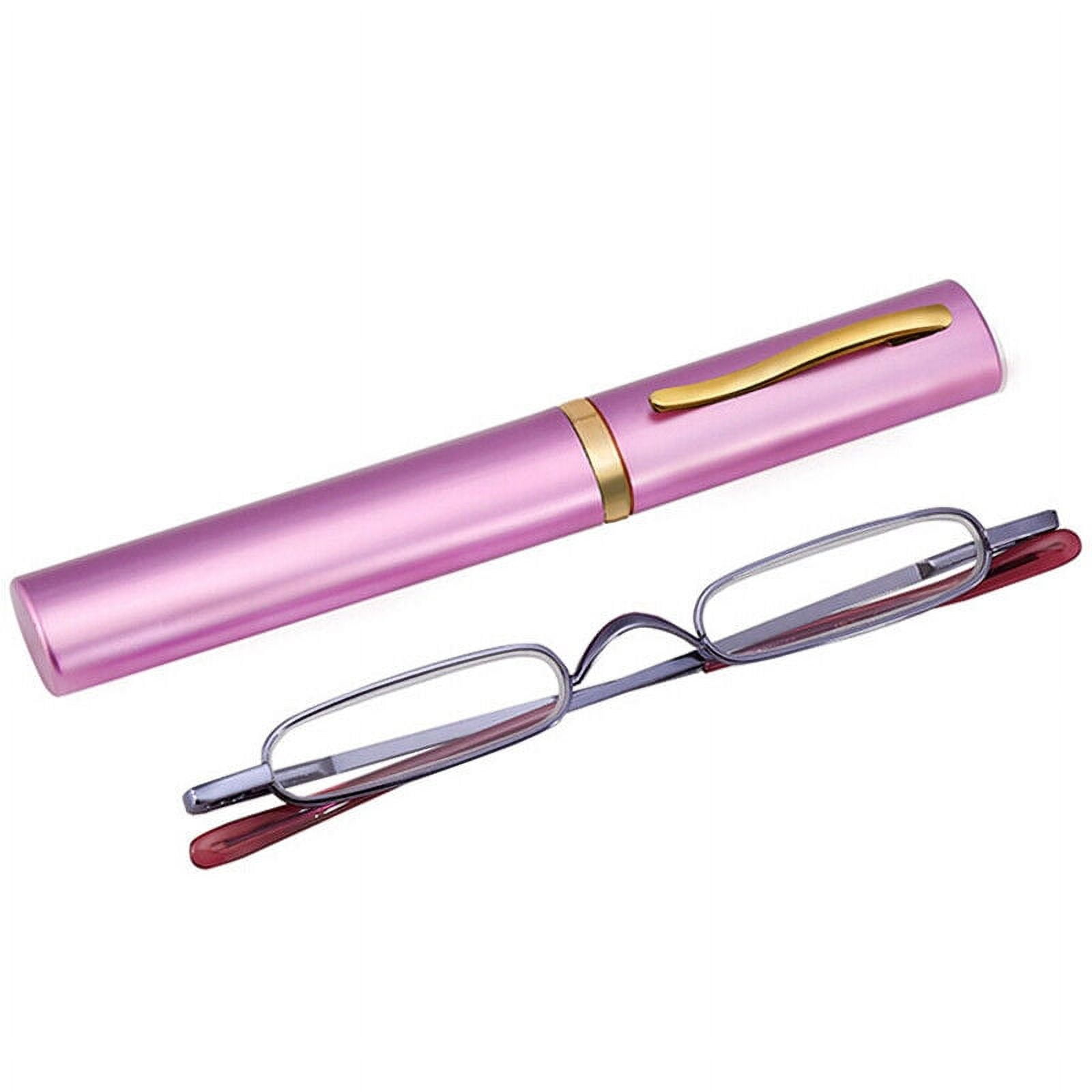 Slim Mini Reading Glasses Pocket Retro Metal Readers with Case +1.0~+4. ...