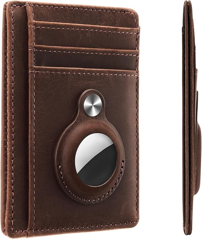 Slim Minimalist Front Pocket Air Tag Wallet, RFID Blocking Card Holder ...