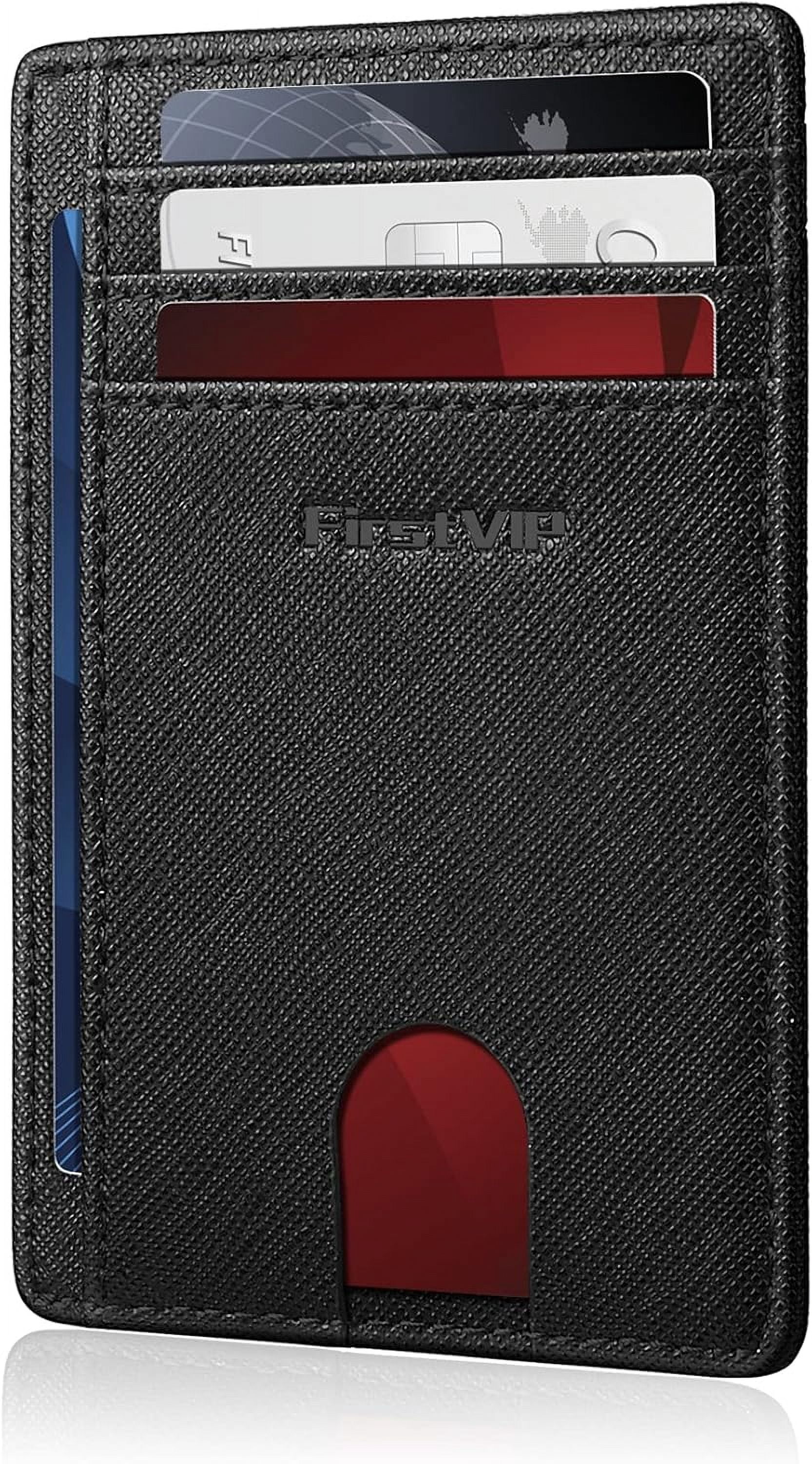 Slim Minimalist Front Pocket RFID Blocking Leather Wallets for Men and ...