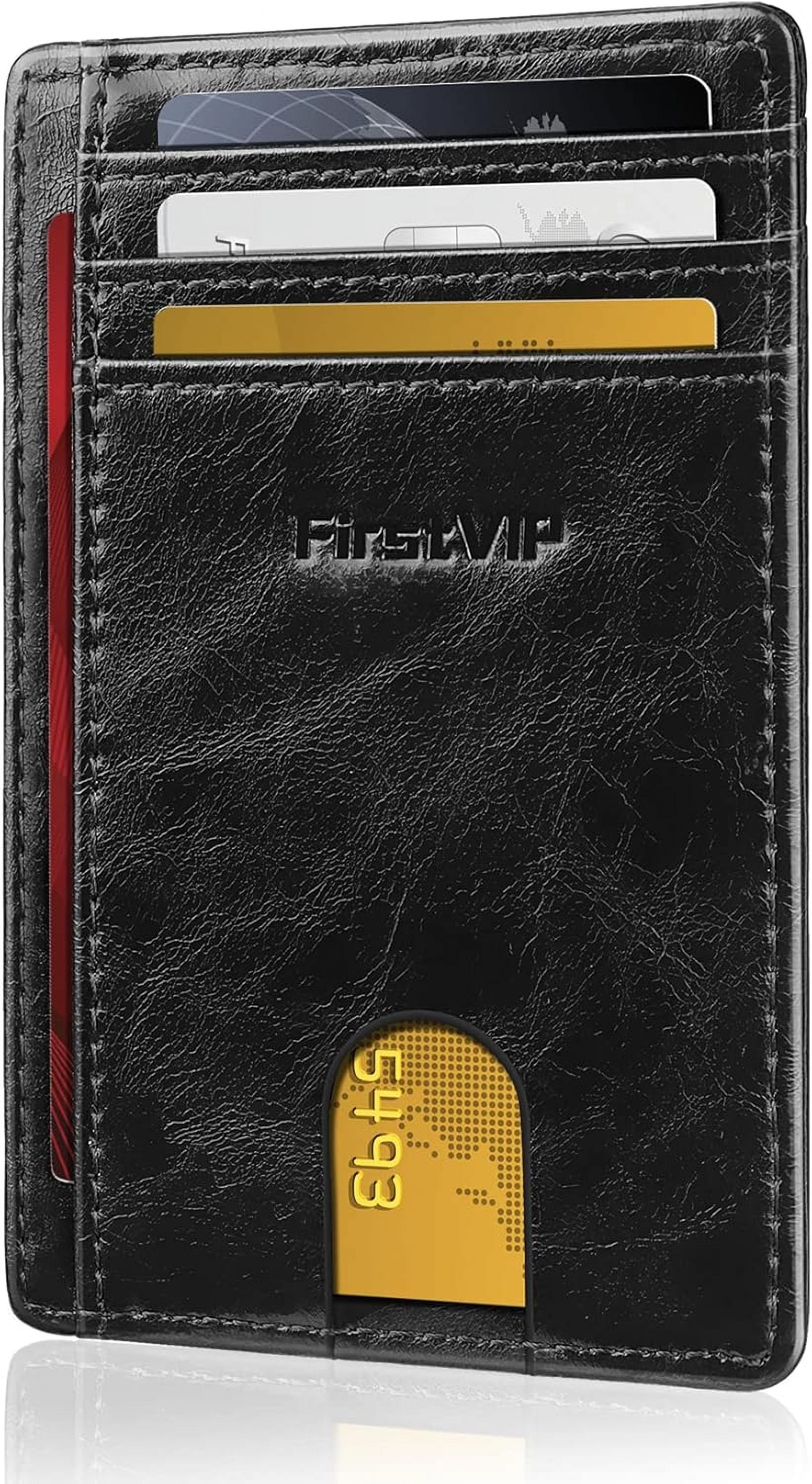 Slim Minimalist Front Pocket RFID Blocking Leather Wallets for Men and ...