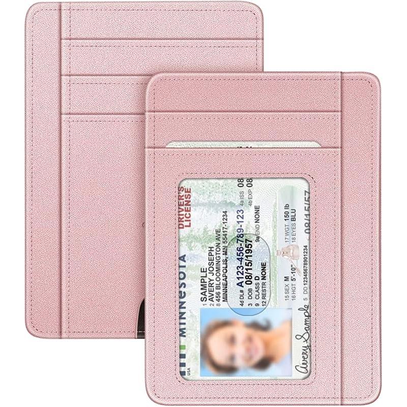 Slim Minimalist Front Pocket Wallet, RFID Blocking Credit Card Holder ...