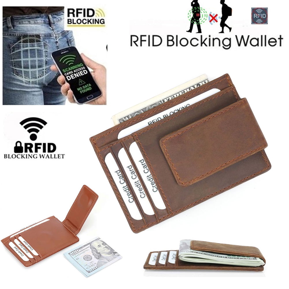 Slim Minimalist Magnetic Front Pocket Wallets For Men & Women - Genuine ...