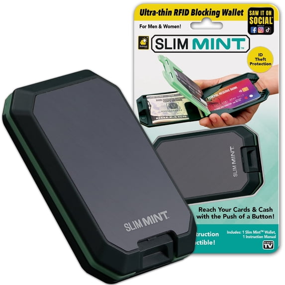 Free Shipping! Slim Mint RFID-Blocking Wallet with Cash Clip, Ultra ...