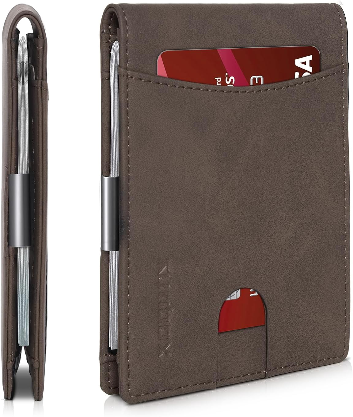 Slim Money Clip Wallets for Men RFID Blocking 11 Card Holder Minimalist ...