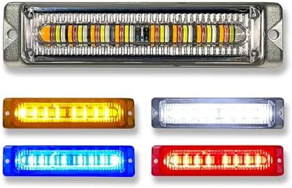 Slim Multi Color [Amber+White+Blue+Red] Surface Mount & Grille Grill ...